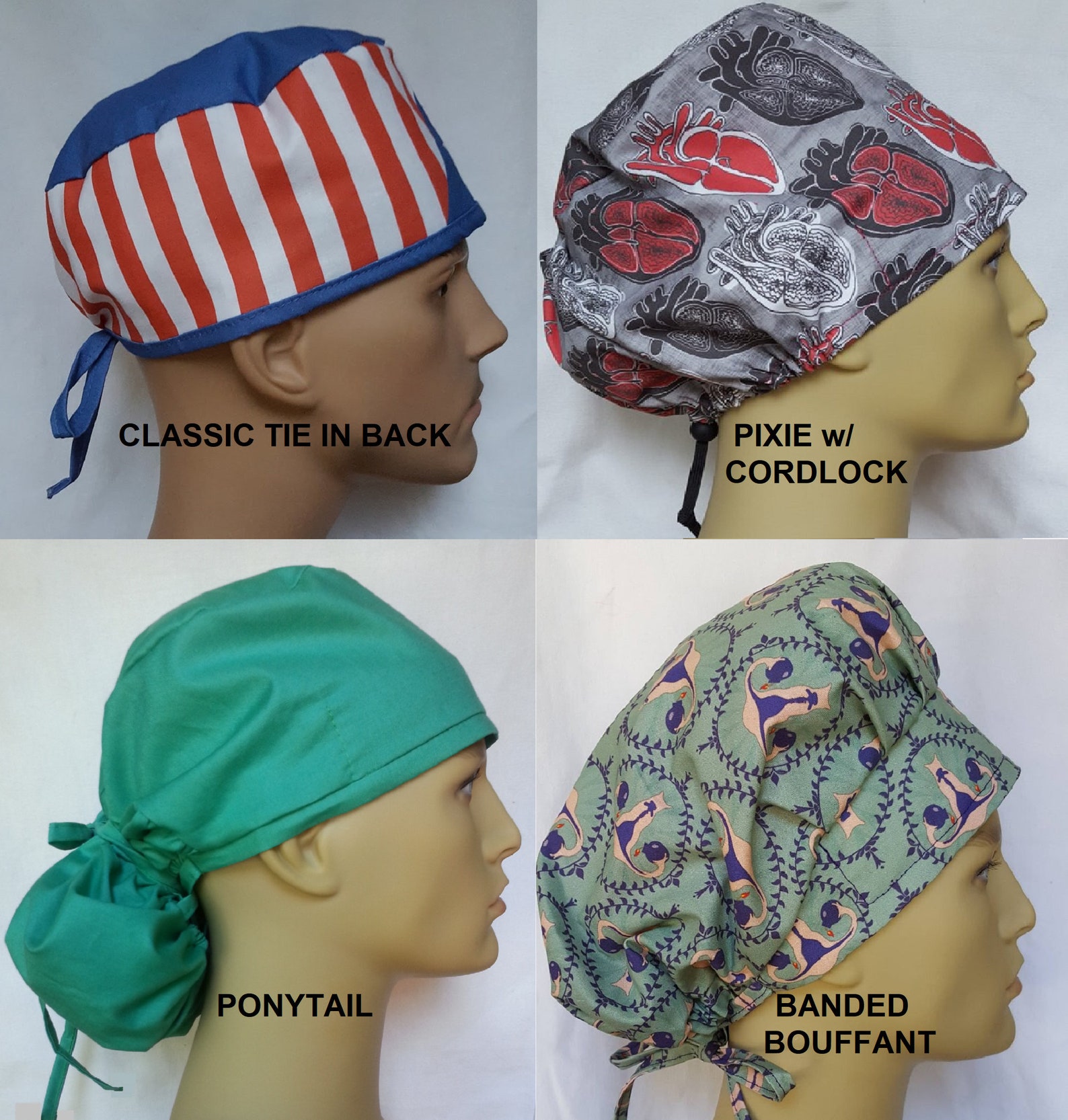 UP to NO GOOD Pick Color Pick Hat Style Surgical Scrub Hat Operating ...