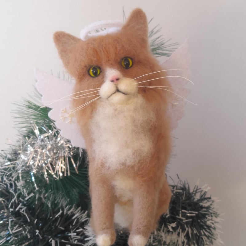 Cat Angel Statue - Etsy