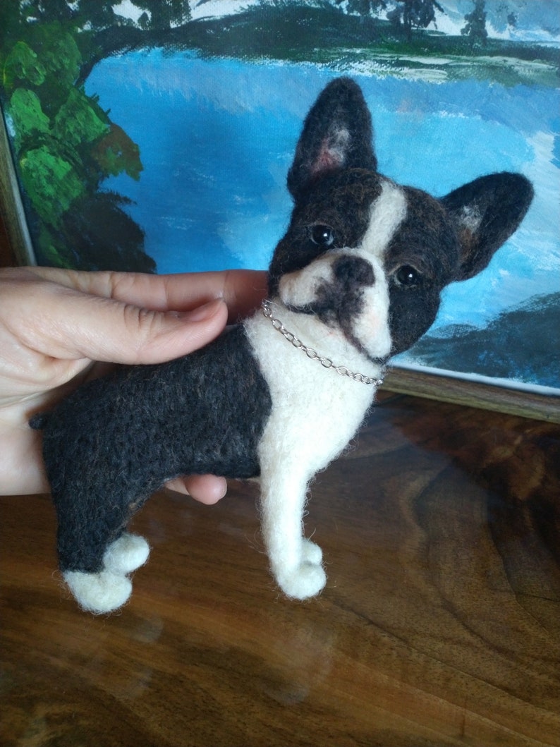 Needle Felt French Bulldog Felted Dog Ornament Custom Dog From Photo ...