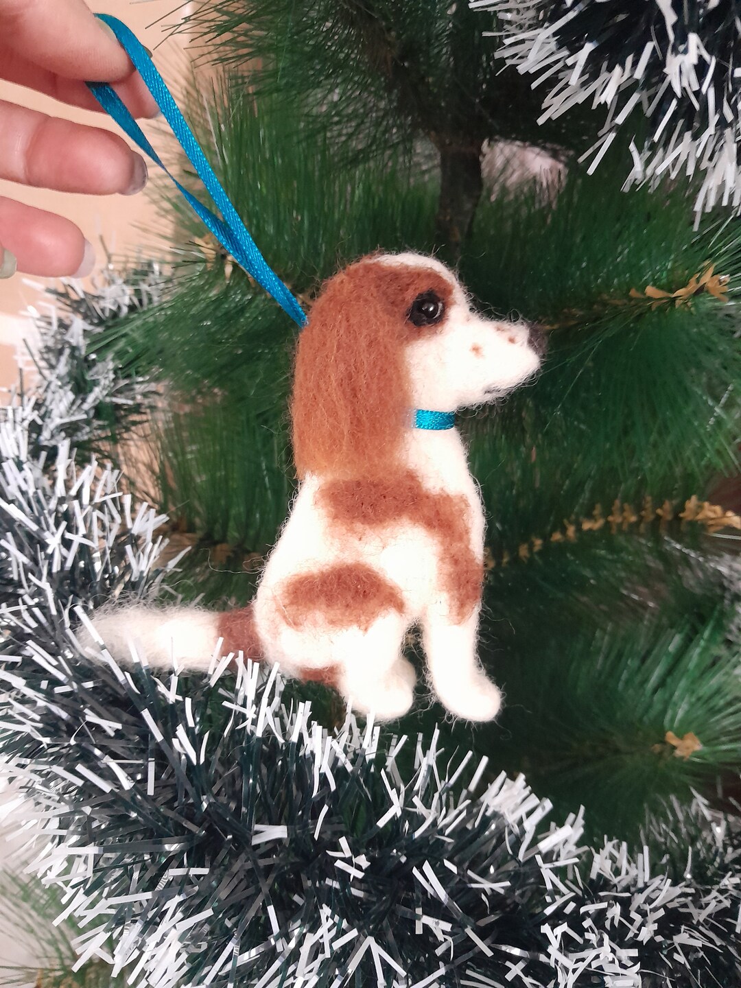 Needle Felted Cavalier King Charles Spaniel Ornament Custom Dog ...