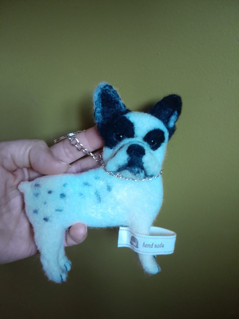Needle Felt French Bulldog Felted Dog Ornament Custom Dog From Photo ...