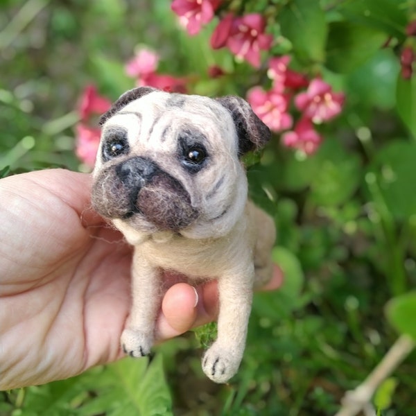 Felt Pug - Etsy