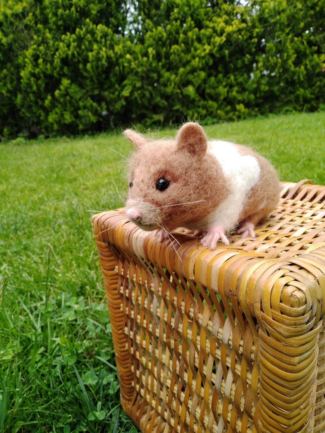 Custom Needle Felt Hamster Realistic Animals Hamster Sculpture Stuffed ...