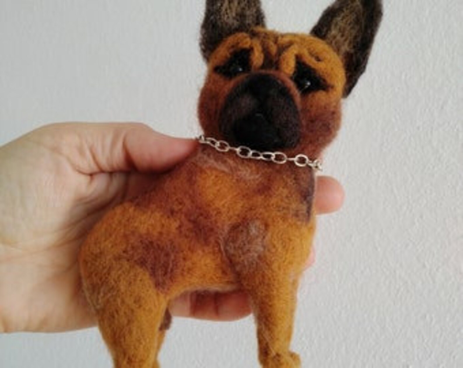 Needle Felt French Bulldog Felted Dog Ornament Custom Dog From Photo ...
