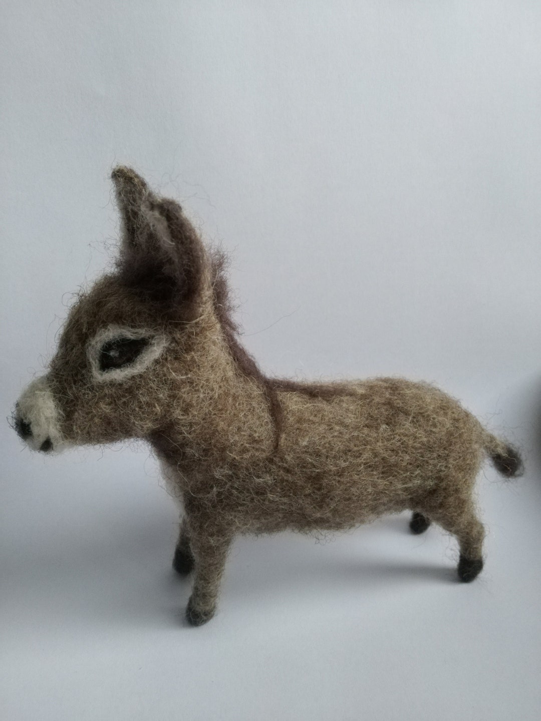 Needle Felted Donkey Felted Animal Farm Animal Nativity Animal Cute ...