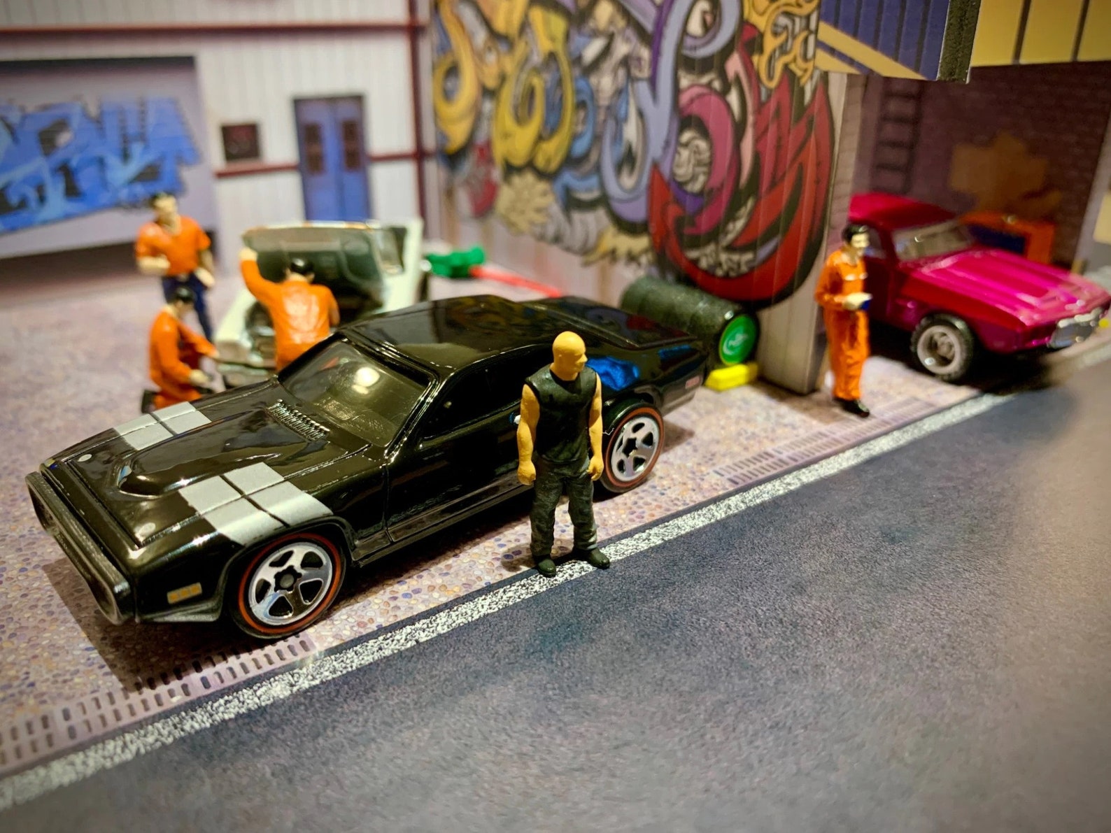 1/64 Model Miniature Figure Racing Car Scene Character Street - Etsy
