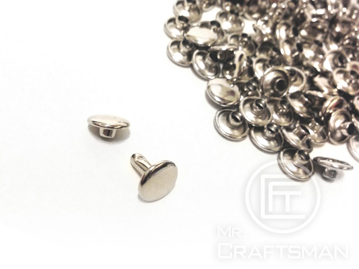 6mm / 8mm / 9mm Metal Double Cap Rivets 30set - Etsy