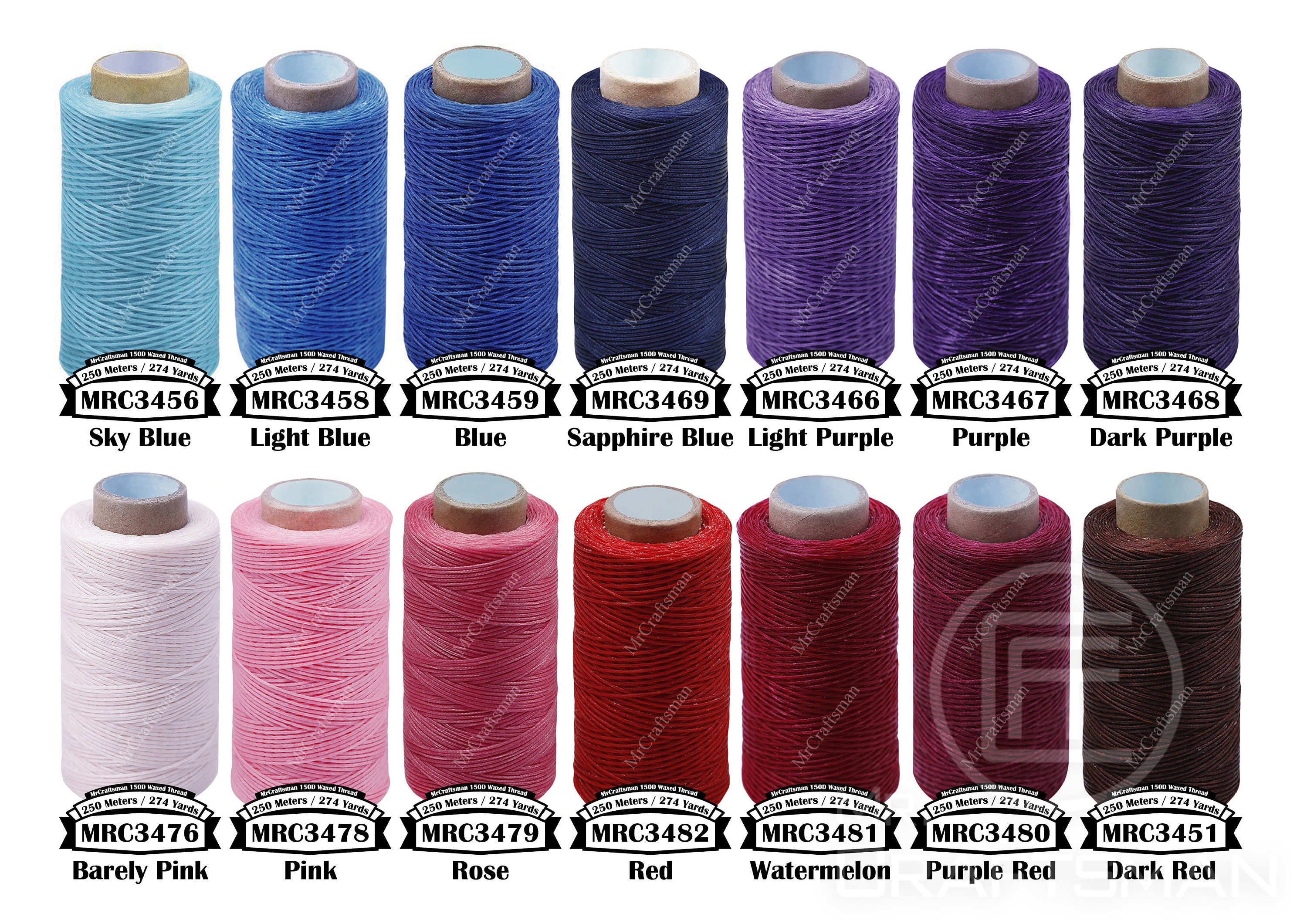 One Spool 250 Meters 274 Yards 0.8mm Flat Waxed Thread Flat | Etsy