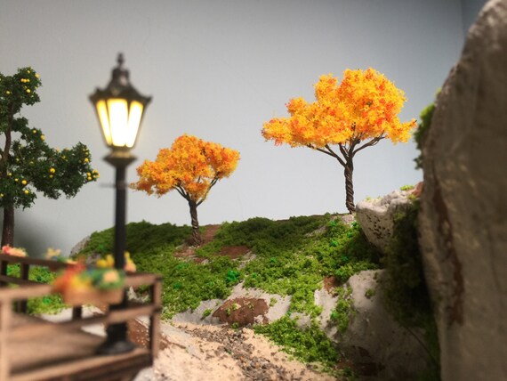 2PCS of 65mm Metal Wire Model Trees flower Tree 1:87 Scale | Etsy