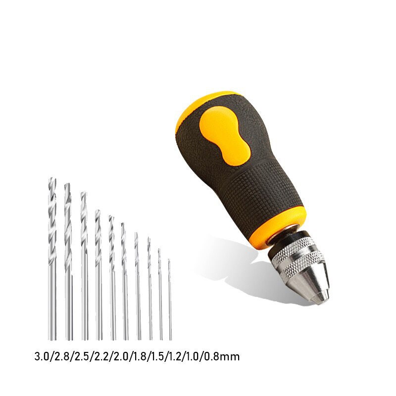 Portable Mini Hand Drill With 10pcs 0.8mm to 3mm Drill Bit - Etsy