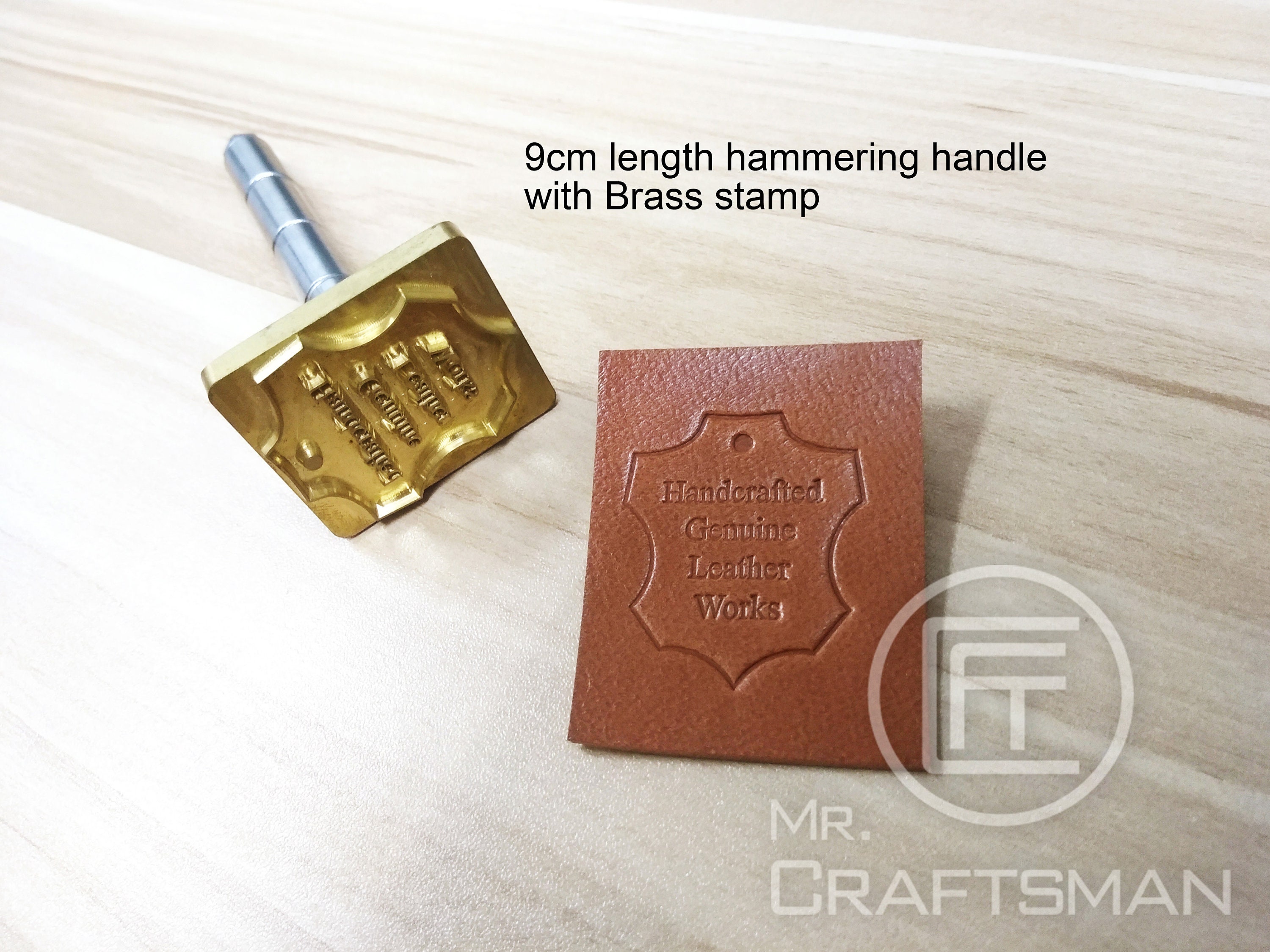 Handcrafted Genuine Leather Works Tag Brass Stamp | Etsy