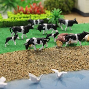 1/87 HO Scale 36pcs of Hand Painted Farm Animals Milk Cows, Dairy Cow ...
