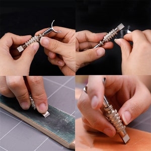 Stainless Steel 360 Degrees Rotating Leather Engraving Knife, DIY ...
