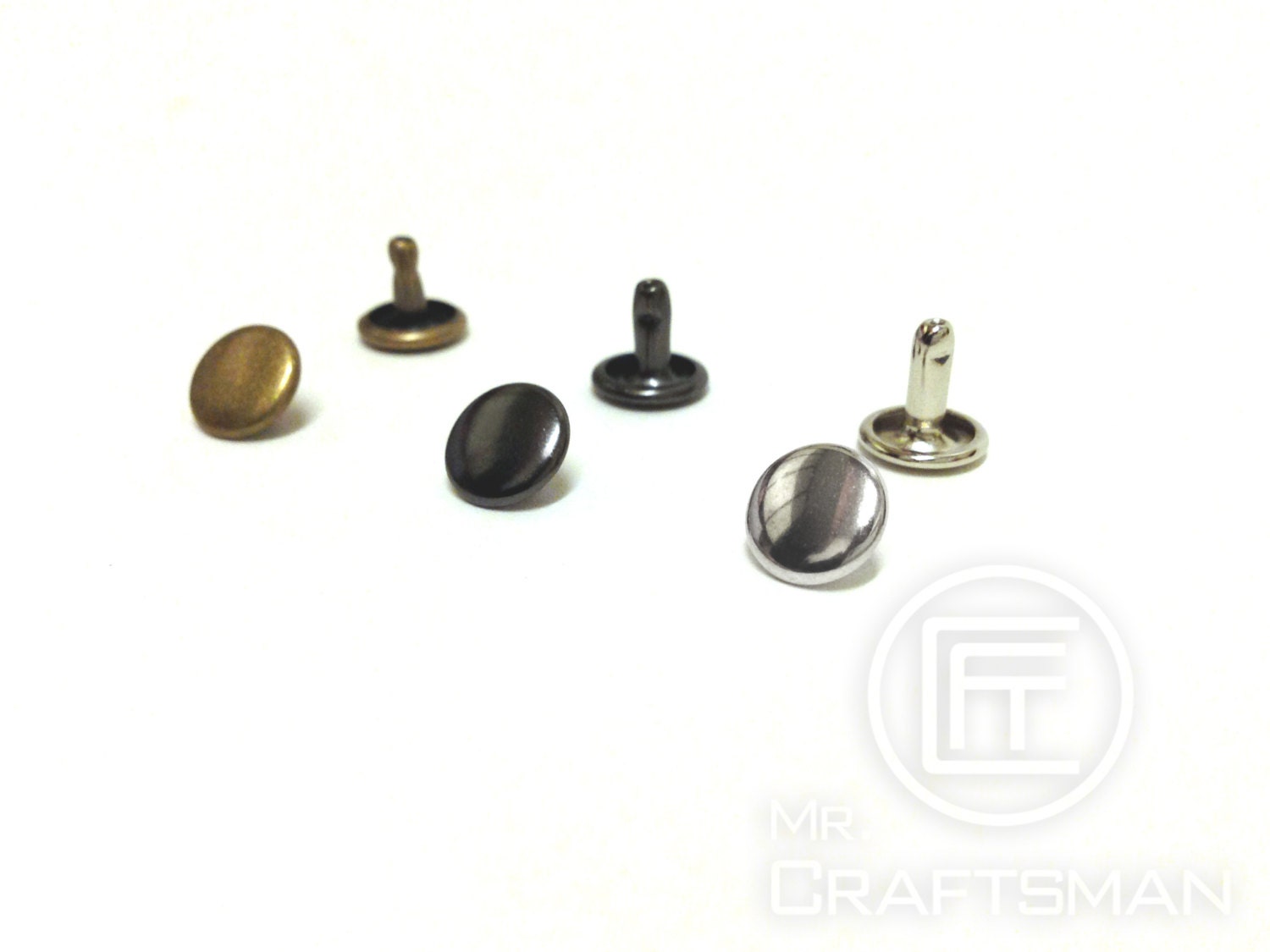 6mm / 8mm / 9mm Metal Double Cap Rivets 30set - Etsy