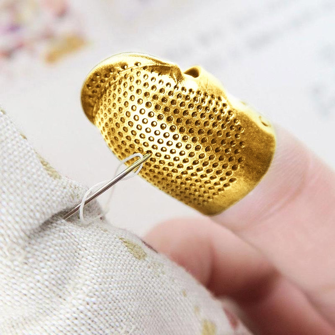 Vintage estilo de dedo manga dedal de coser dedal para bordado - Etsy ...