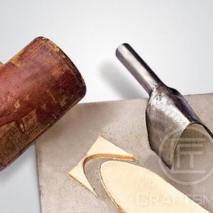 V-shape Leather DIY Punching Handwork Tool Belt Round Fillet Shaped ...