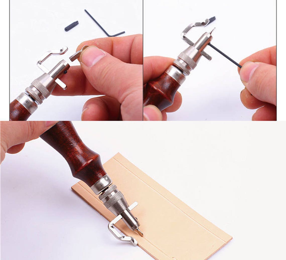 2 in 1 Multi Function Adjustable Leather Groove Tool - Etsy