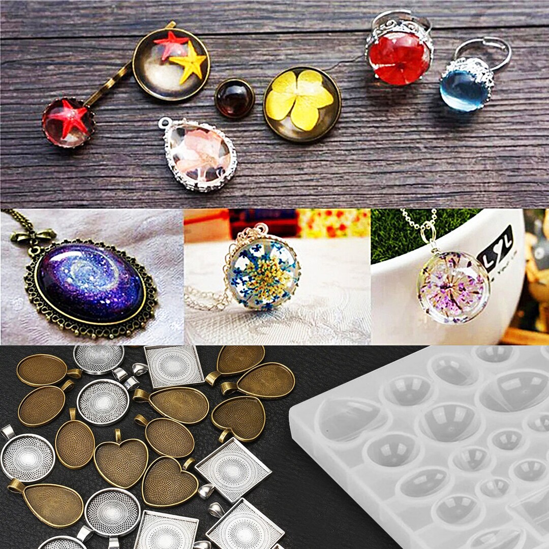 DIY Resin Jewelry Craft Tool Set, Resin Pendant Making, Casting ...