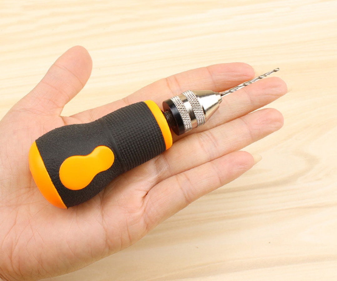 Portable Mini Hand Drill With 10pcs 0.8mm to 3mm Drill Bit Set Manual ...