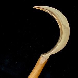 Sickle. Hand Cast Solid Bronze With Wooden Handle. - Etsy