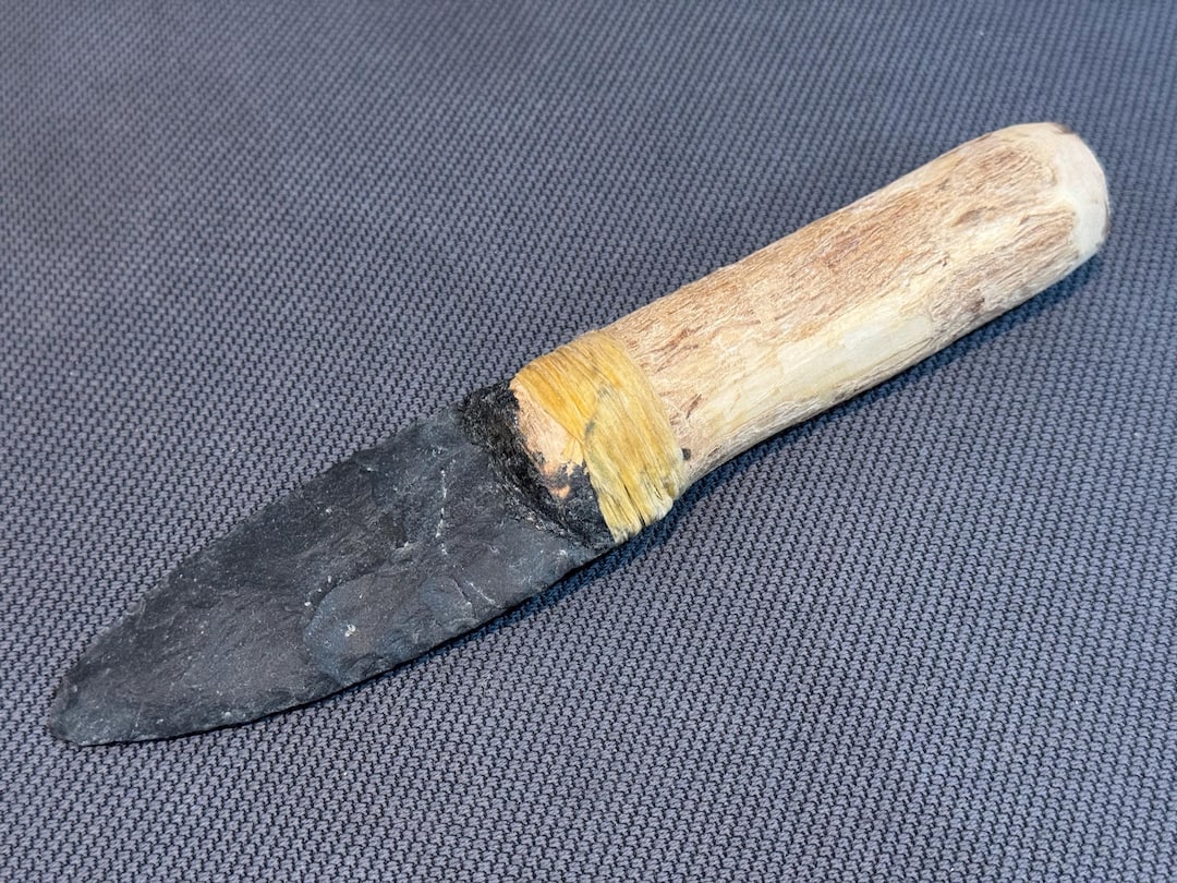 Flint Tool Set Into Handle, Stone Age Technology - Etsy