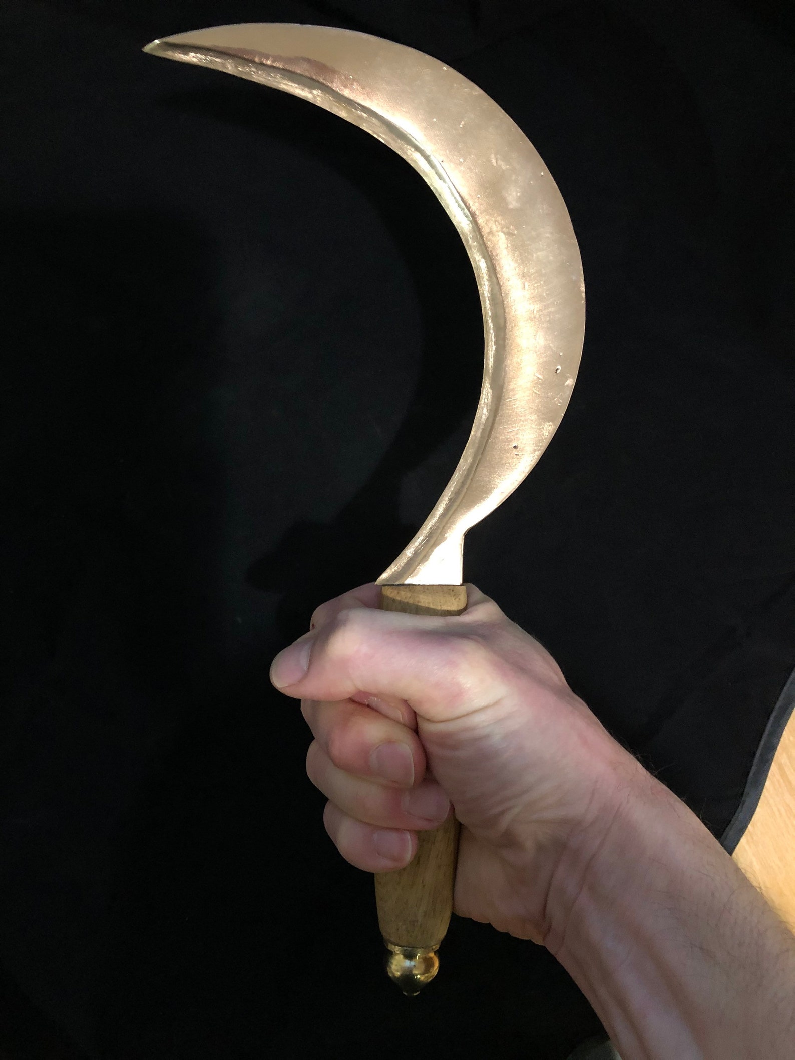 Sickle. Hand Cast Solid Bronze With Wooden Handle. | Etsy