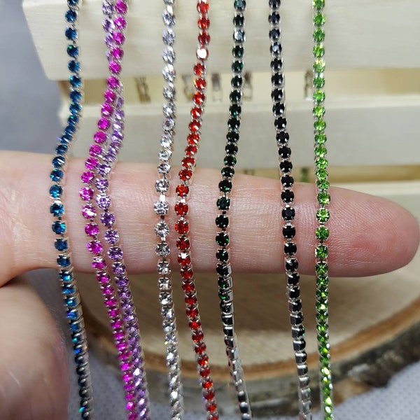 Rhinestone Cup Chain - Etsy