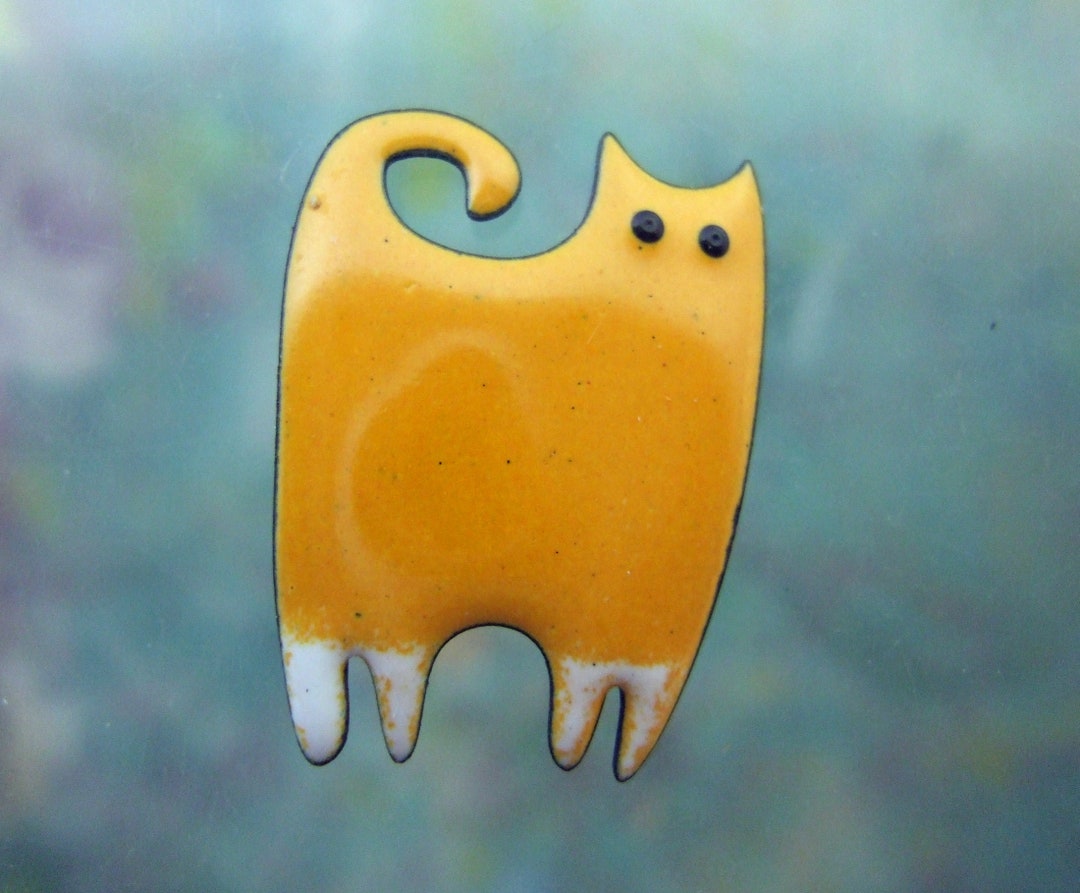 Orange Tabby Pin, Tabby Cat Pin, Cat Jewelry, Crazy Cat Lady Jewelry ...