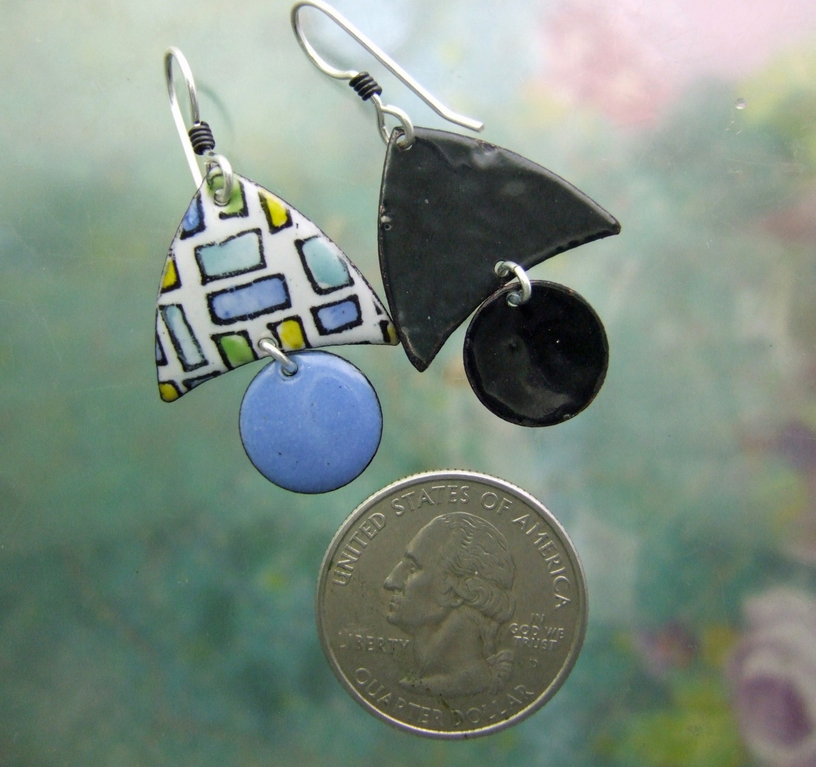 Playful Pastels Enamel Earrings Retro Style Cool Mid-mod Modernist MCM ...