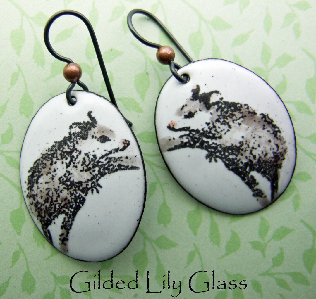 Peter Possum Enamel Earrings Copper Jewelry Handmade in North - Etsy
