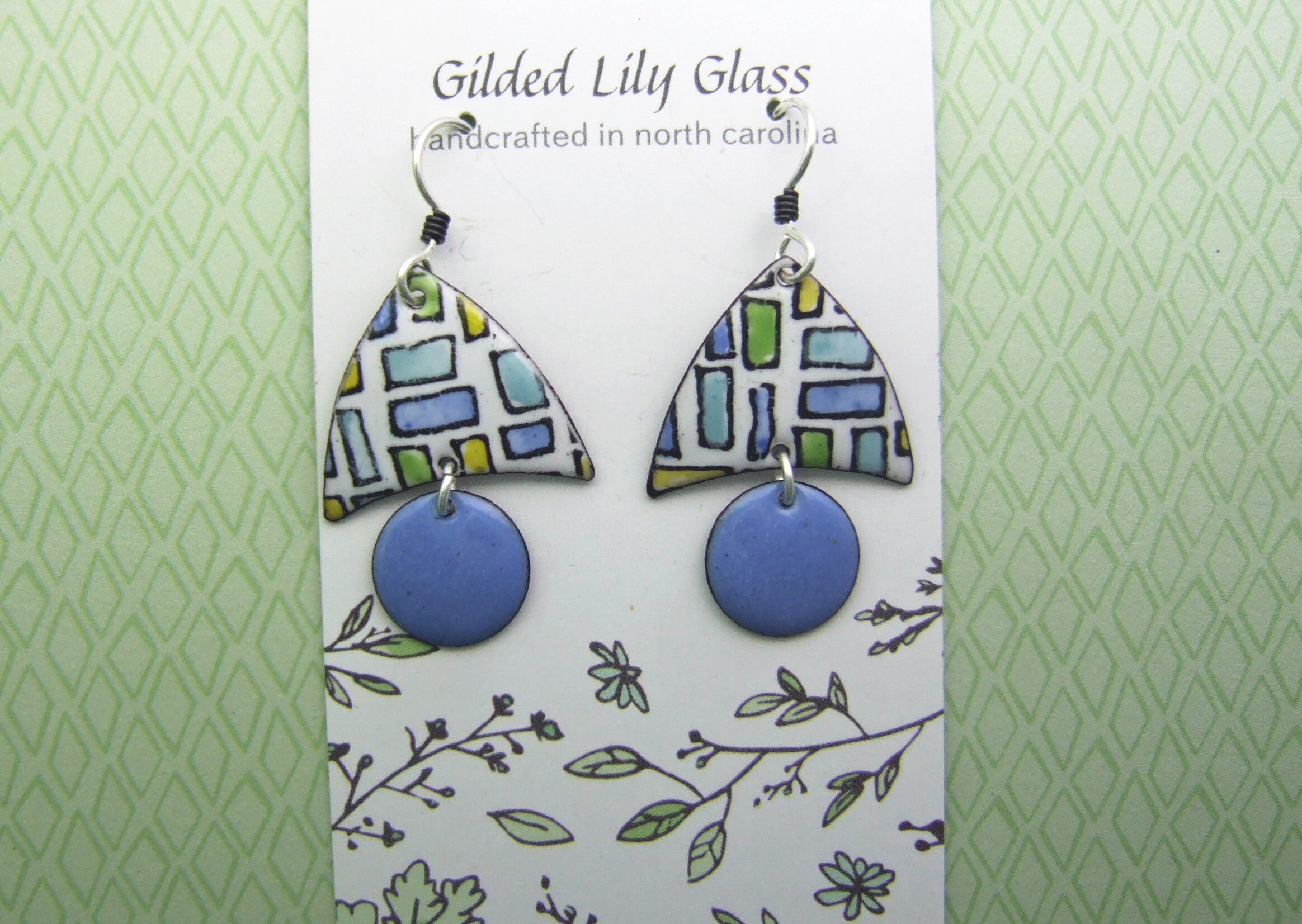 Playful Pastels Enamel Earrings Retro Style Cool Mid-mod - Etsy