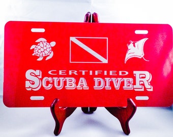 Scuba Instructor License Plate, Laser Engraved - Etsy