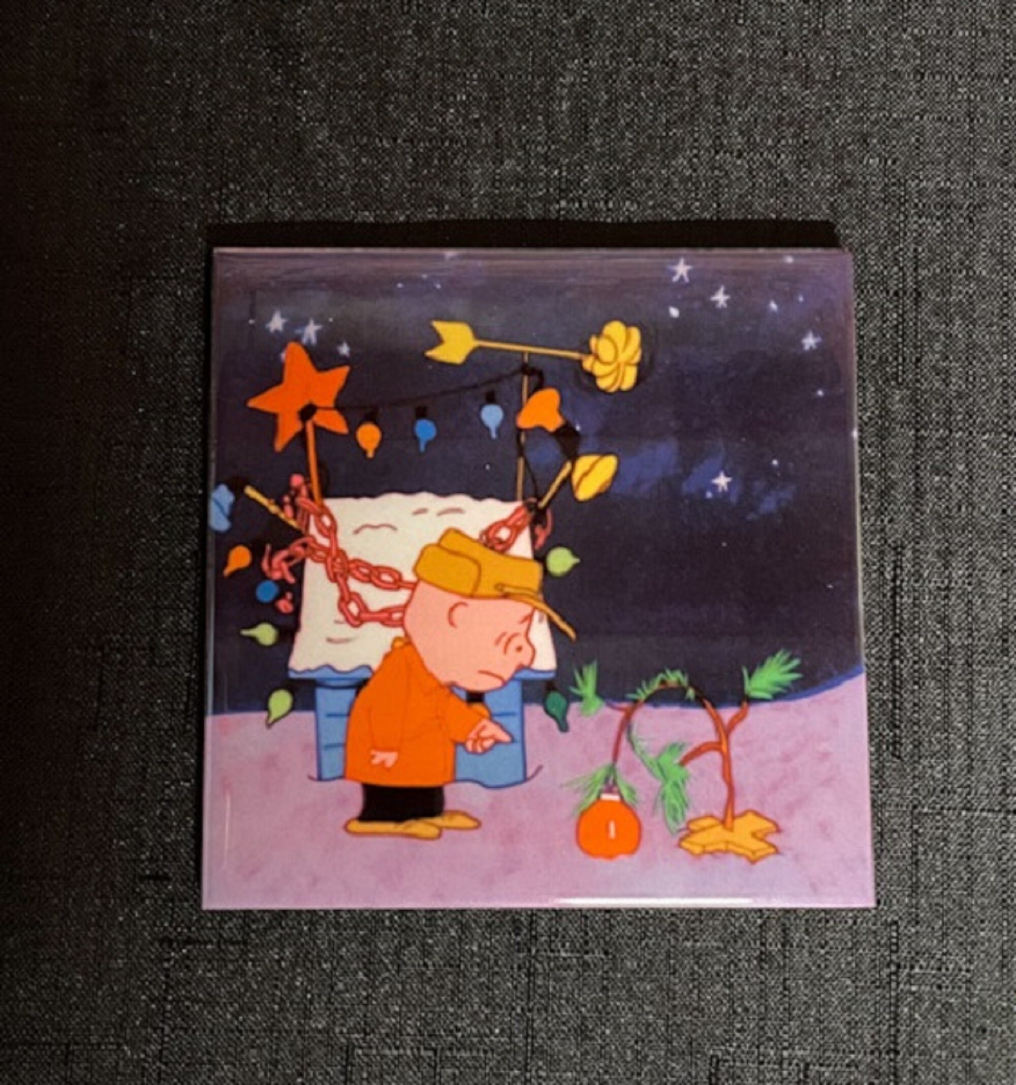 Peanuts Themed Christmas Ceramic Coasters - Etsy