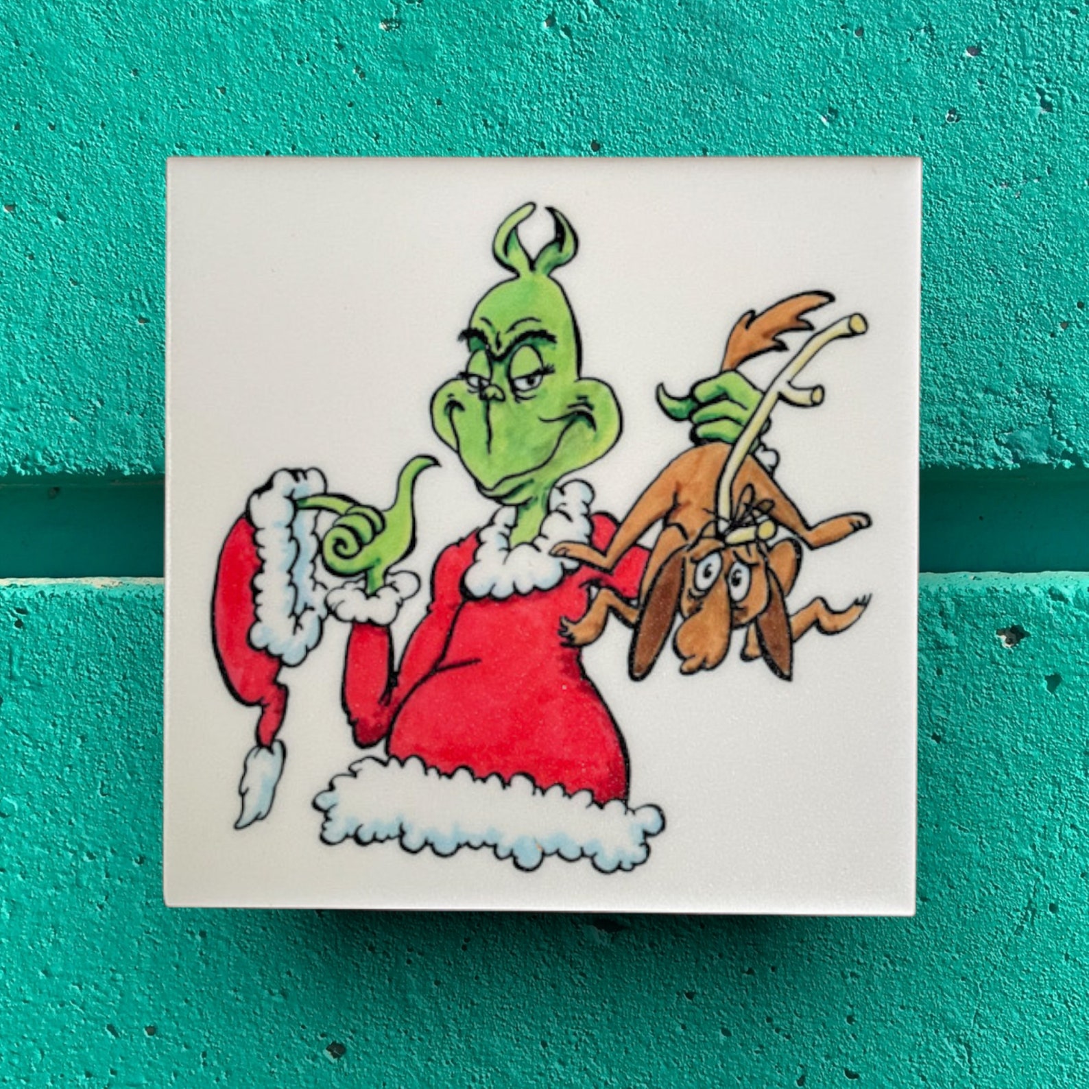 Grinch Themed Coasters - Etsy