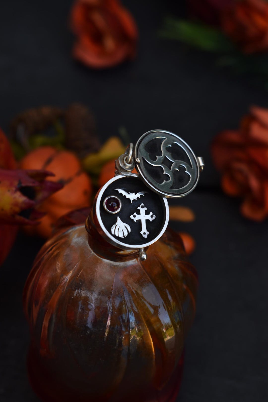 Vampire Repellent Locket//cathedral Window Locket//pre-order - Etsy