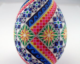 Pysanky Eggs. Goose Egg Art. Ukrainian Easter Egg Pysanka. Hand Painted ...