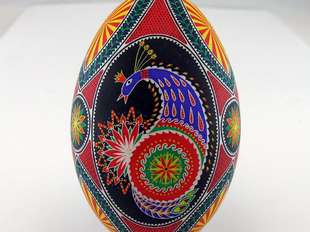 Pysanky Eggs. Ukrainian Pysanka Easter Eggs. Hand Painted Goose Egg ...