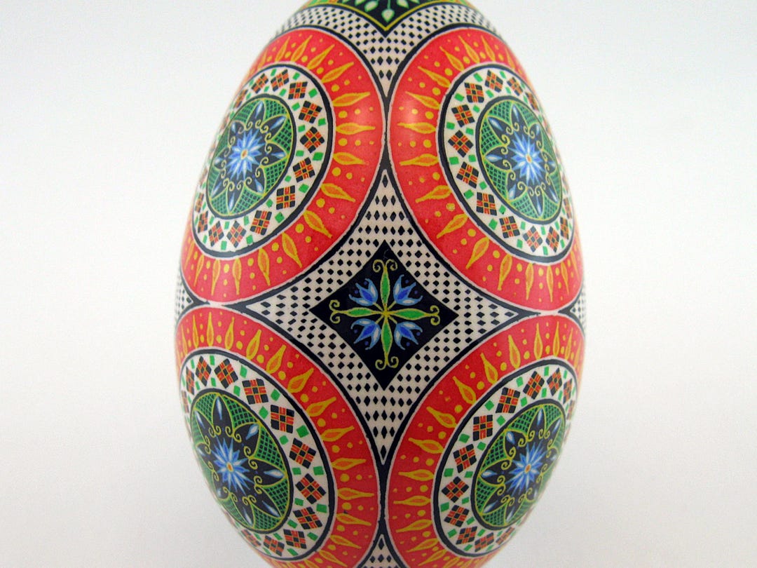 Pysanky Eggs. Ukrainian Pysanka Easter Eggs. Hand Painted Goose Egg ...
