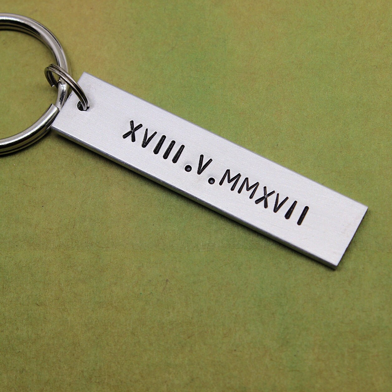 Roman Numeral Keychain Personalized Keychain customized - Etsy