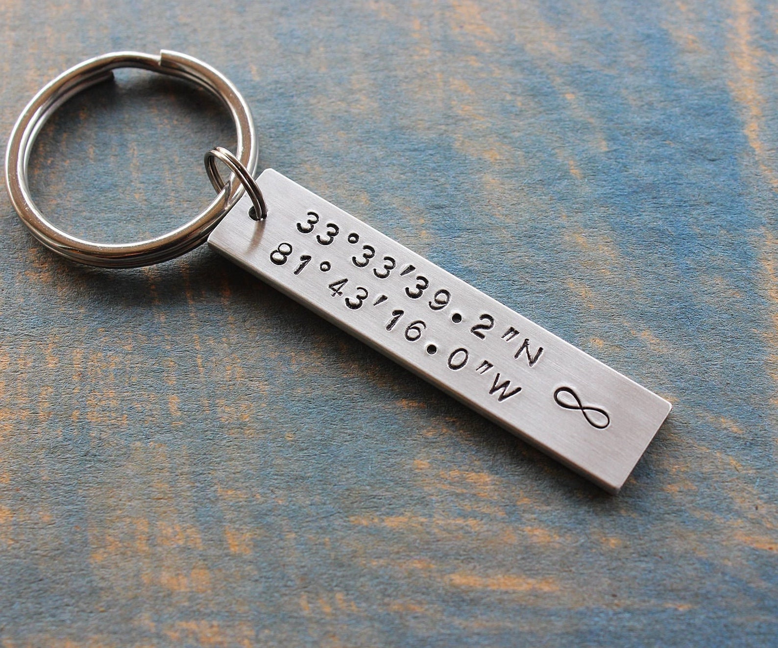 Custom Coordinates Keychain Coordinate Keychain - Etsy