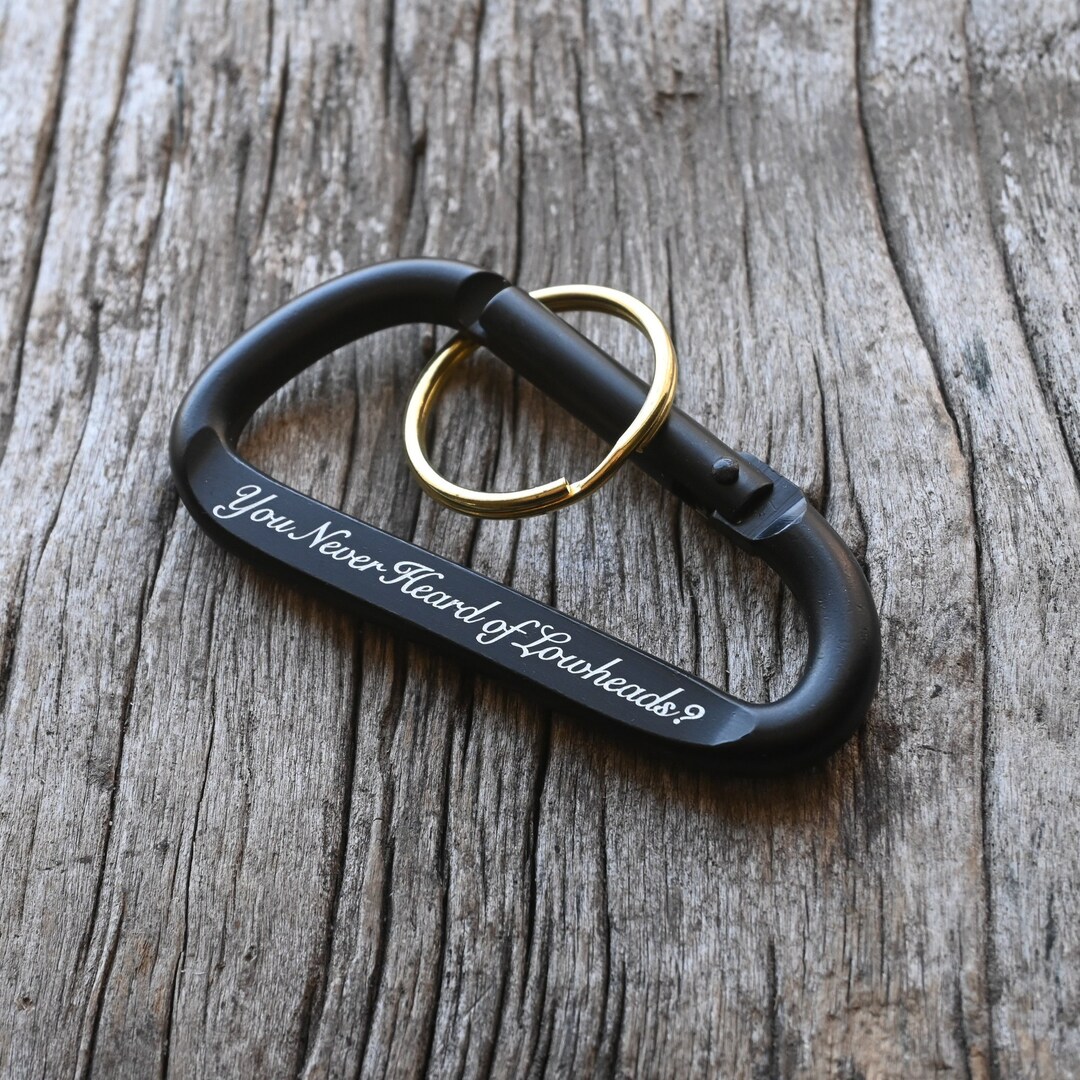 Black Carabiner Custom for Everyday Use, Engraveded Carabiner ...