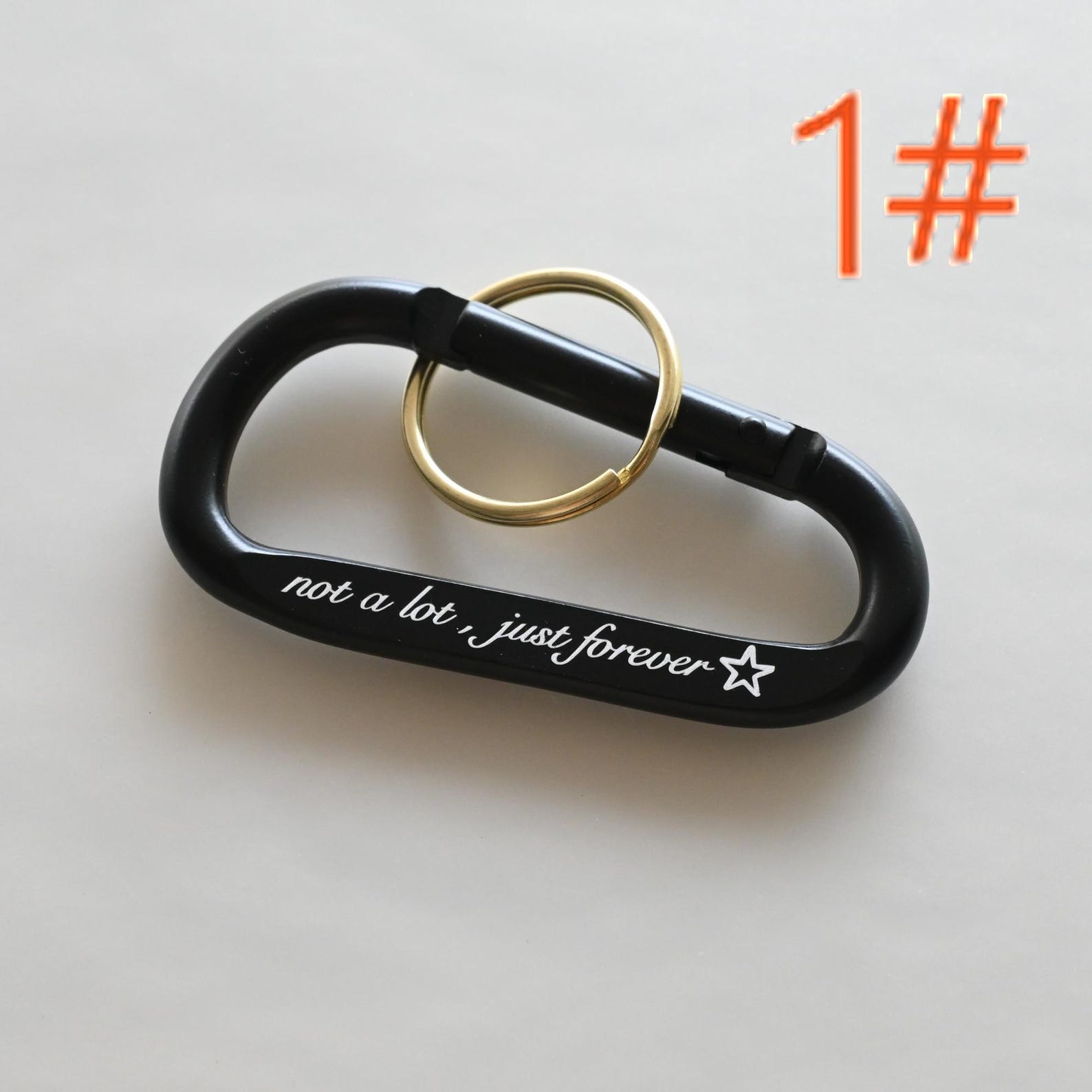 Personalized Engraved Carabiner Keychain: Custom Message, Aluminum ...