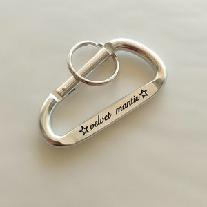 Personalized Carabiner - Engraved Anniversary Gift - Custom Black ...
