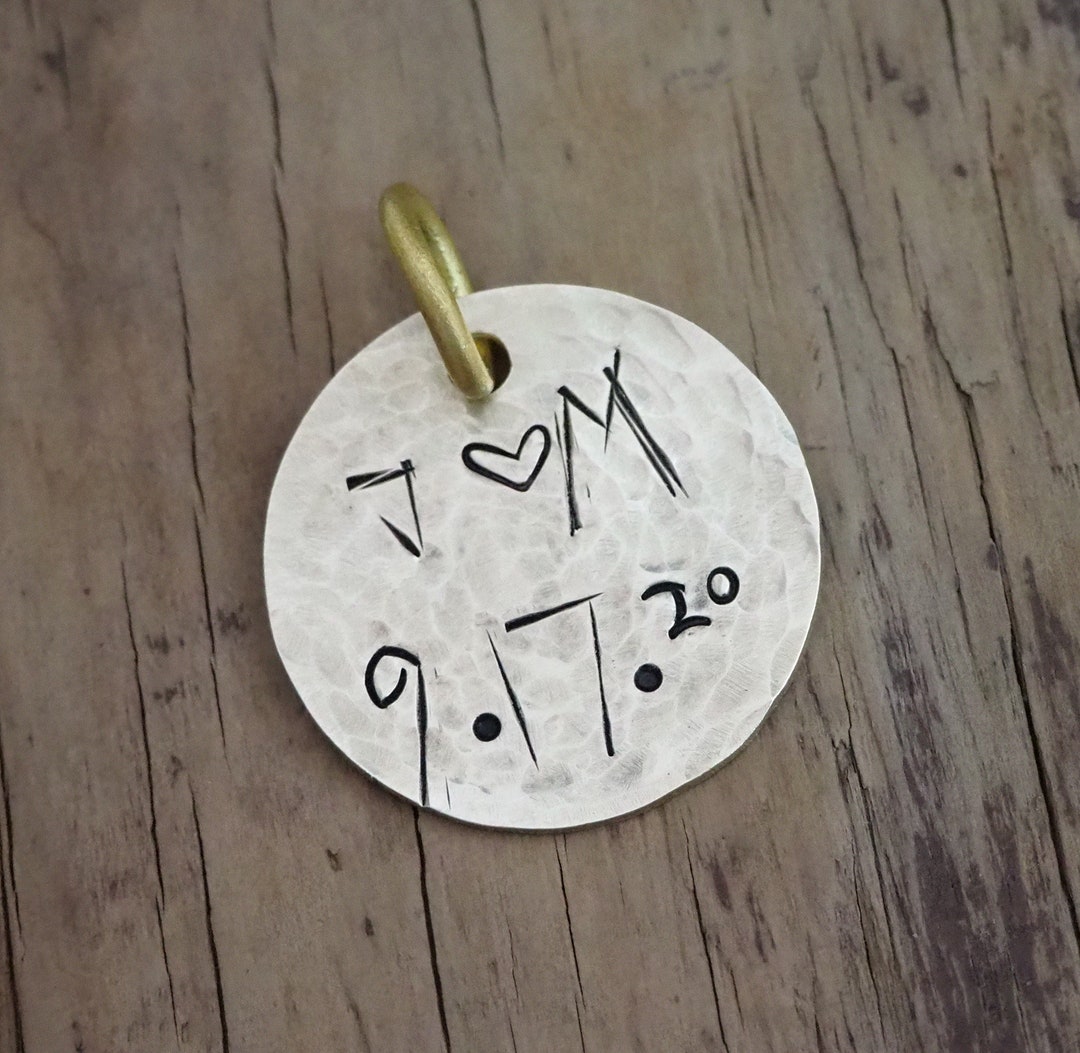Custom Brass Keychain, Personalized Anniversary Gift - Etsy