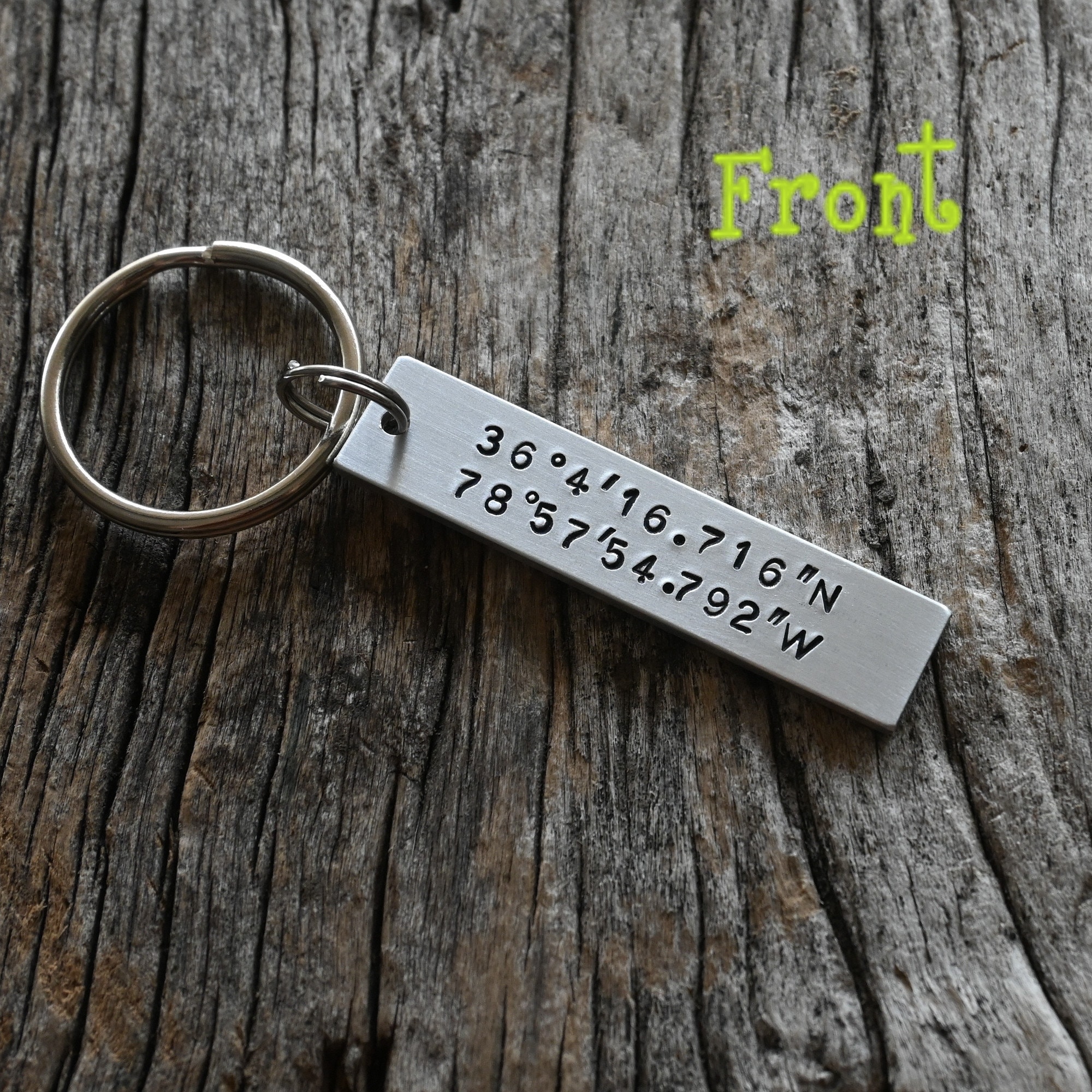 Personalized Swim Team Keychain - Custom Coordinates Engraved Swimming ...