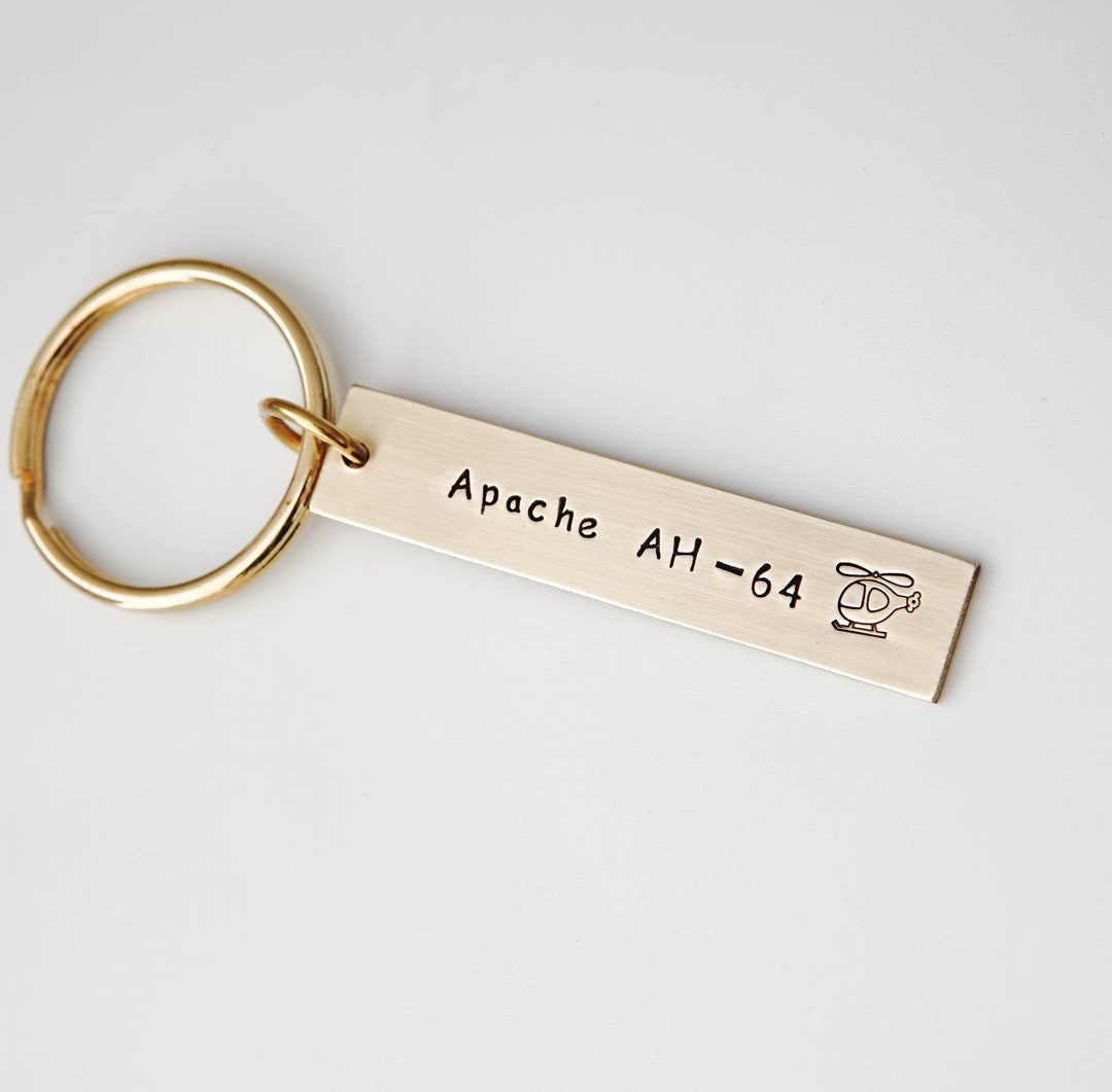 Fly Safe Handmade Key Chain, Helicopter Keychain, AH-64 Helicopter. - Etsy