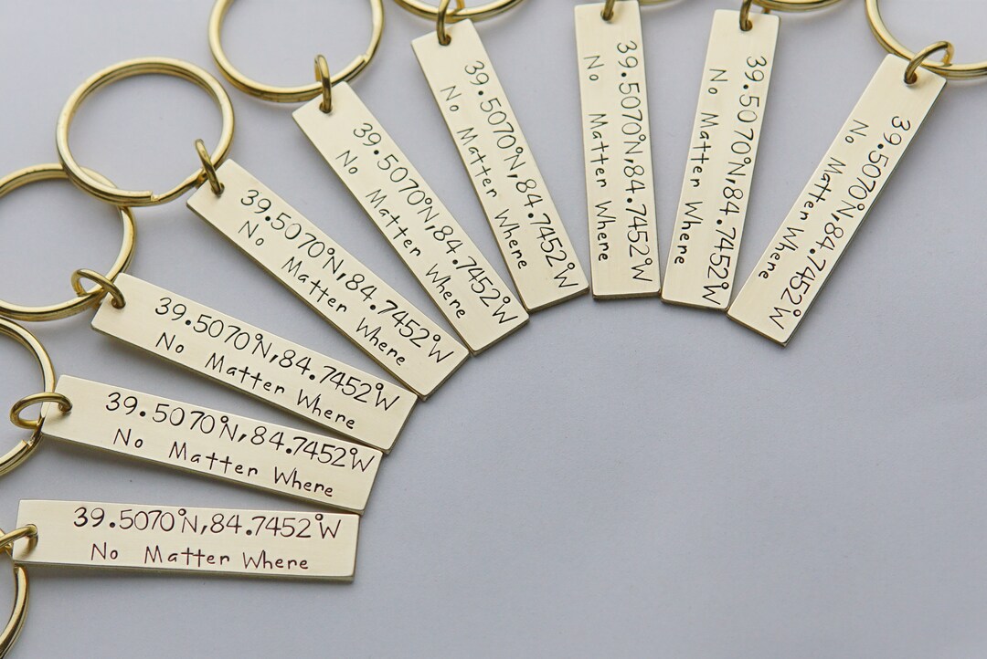Personalized Brass Keychain: Engraved Metal Keychain, Bulk Available - Etsy