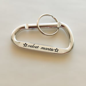 Personalized Carabiner - Engraved Anniversary Gift - Custom Black ...