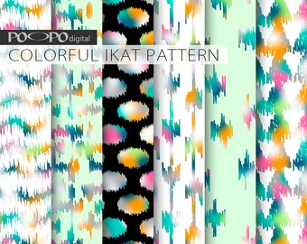 Ikat Digital Paper | Etsy
