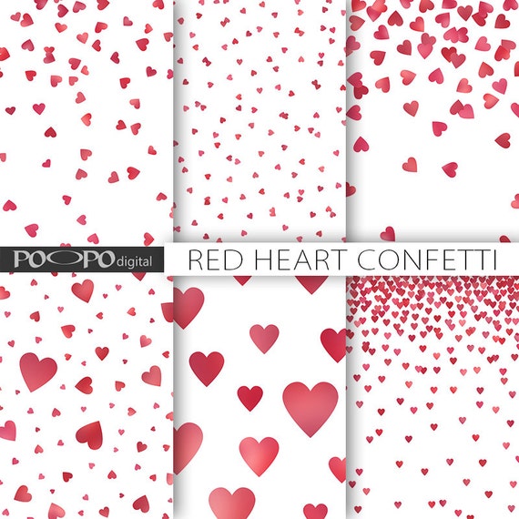 Papercraft Bookbinding Pink and White Heart Digital Paper Printable ...